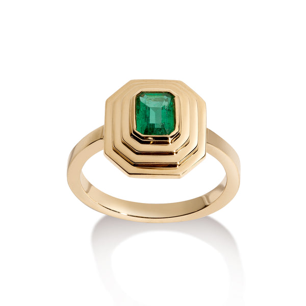 Isabelle Ring - Emerald – SELIN KENT